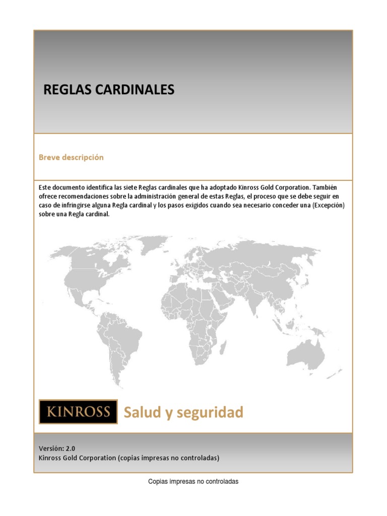 Reglas Cardinales de Seguridad en Kinross | PDF