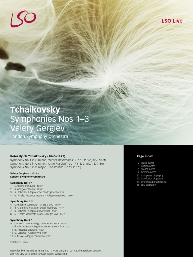 Digital Booklet - Tchaikovsky - Symphonies Nos 1-3 | PDF | Classical ...