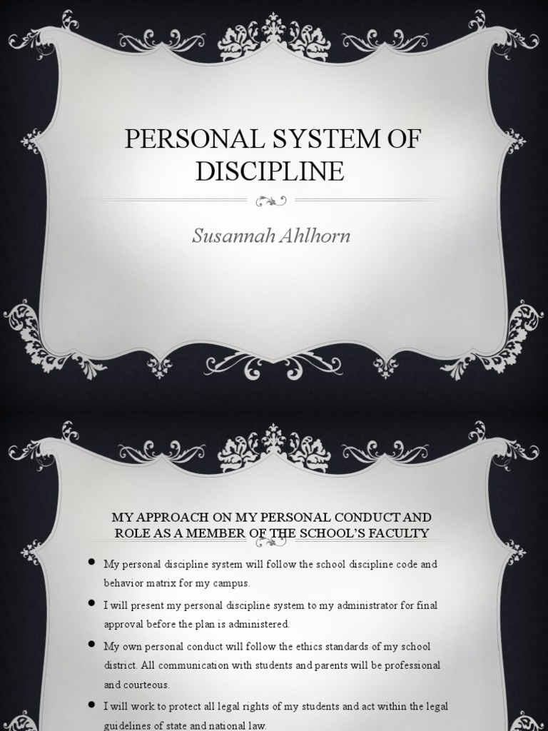 Personal System of Discipline | PDF | Business
