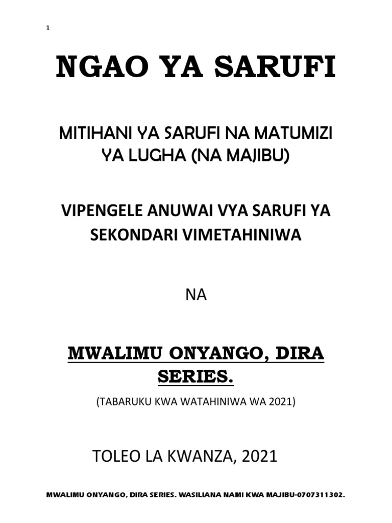 Ngao Ya Sarufi | PDF