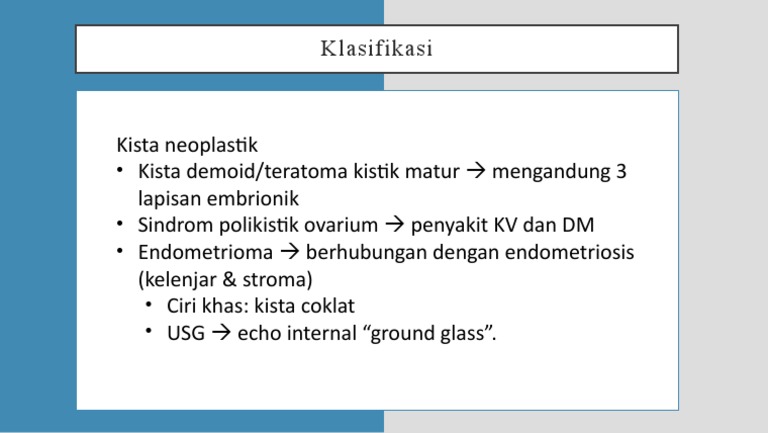 Klasifikasi Dan Faktor Risiko Kista Ovarium 3 | PDF