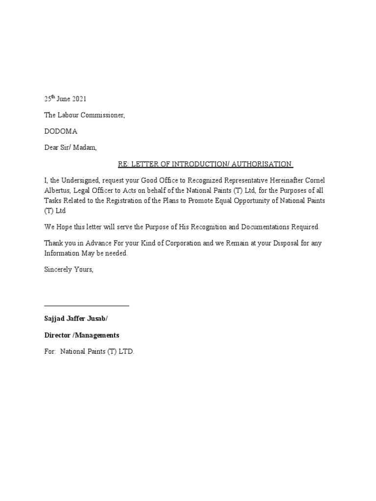 Authorization for Legal Representation | PDF | Business | Law