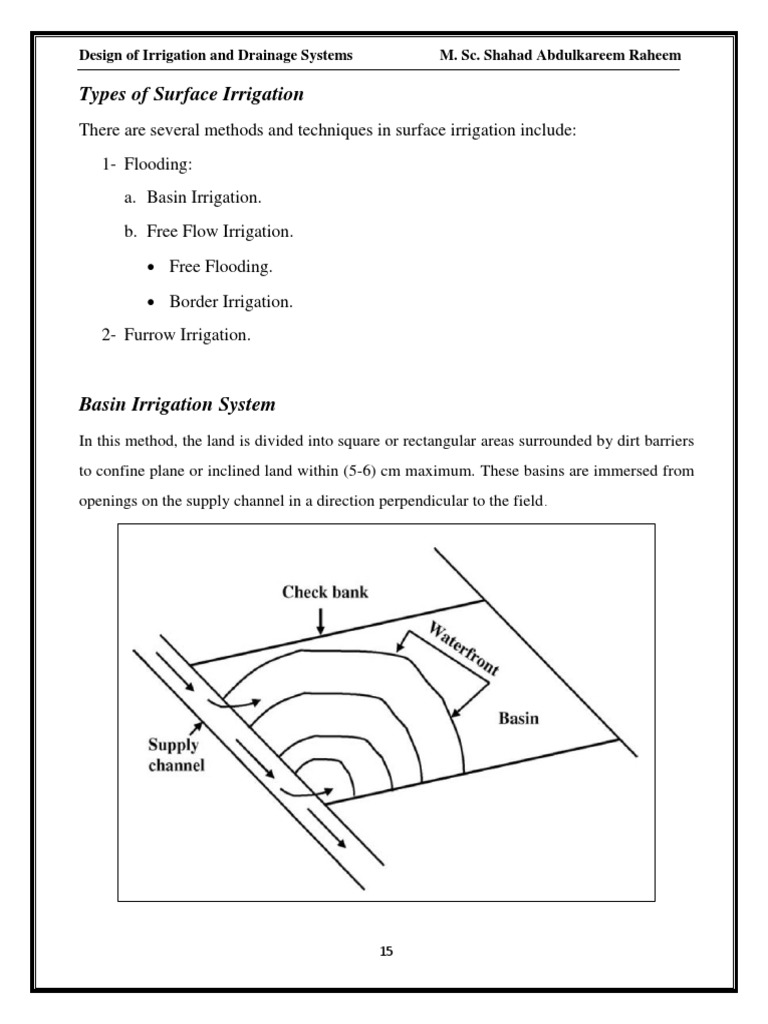 Surface Irrigation System Design Methods | PDF | Drainage Basin ...