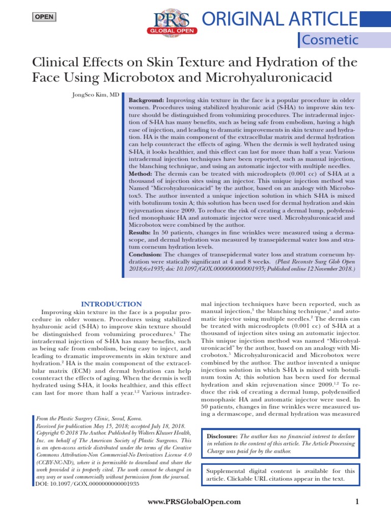 MICROBOTOX | PDF | Wrinkle | Injection (Medicine)