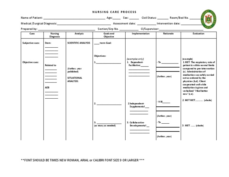 NCP Format and Guide 2020-Compressed (1) - 2 | PDF | Clinical Medicine ...