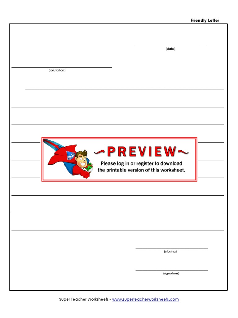 Grade 4 Letter Writing Worksheet 2 | PDF