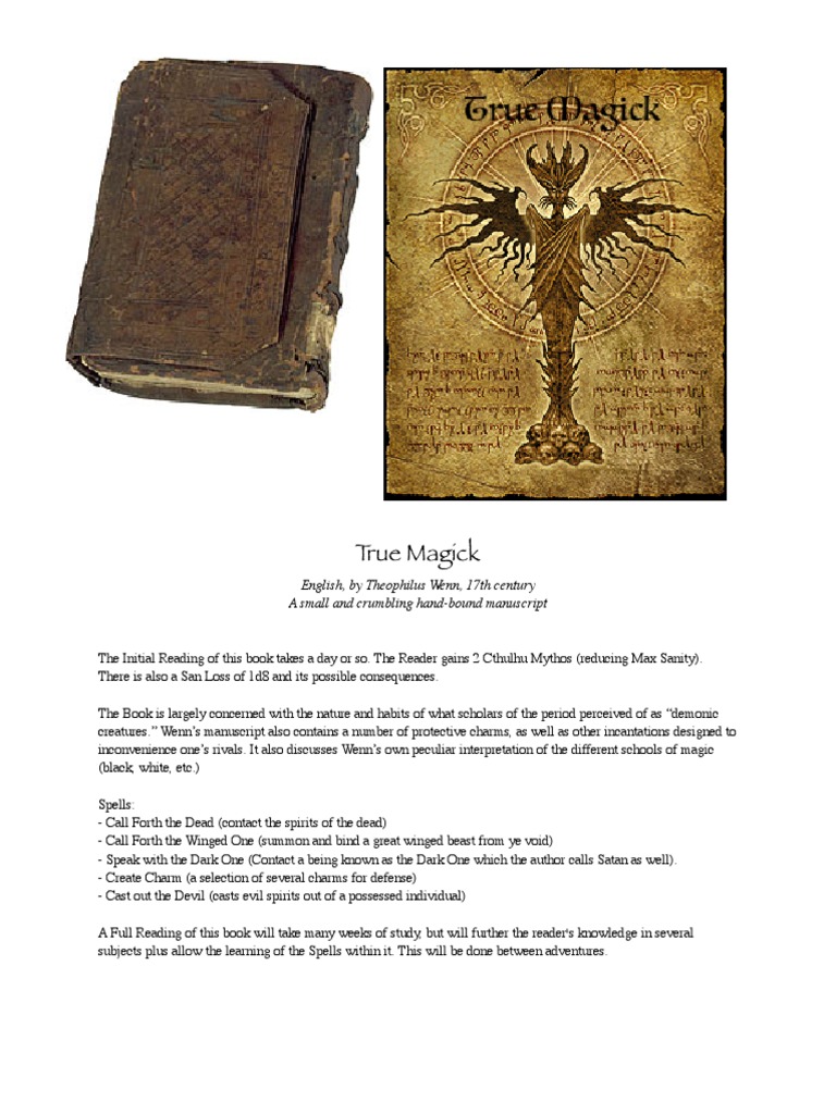 True Magick - Player's Initial Read | PDF