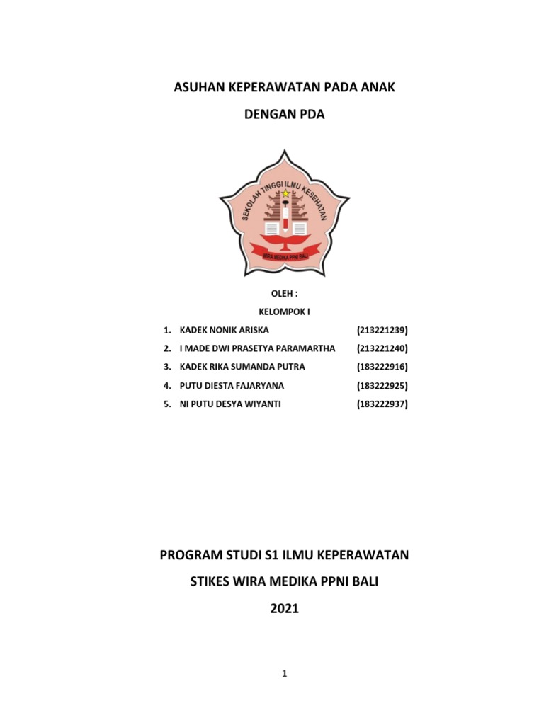 KLP 1 Askep Anak Dengan PDA | PDF