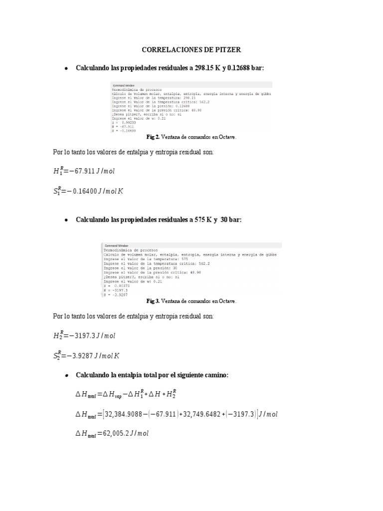 Correlaciones de Pitzer y Propiedades Termodinámicas | PDF