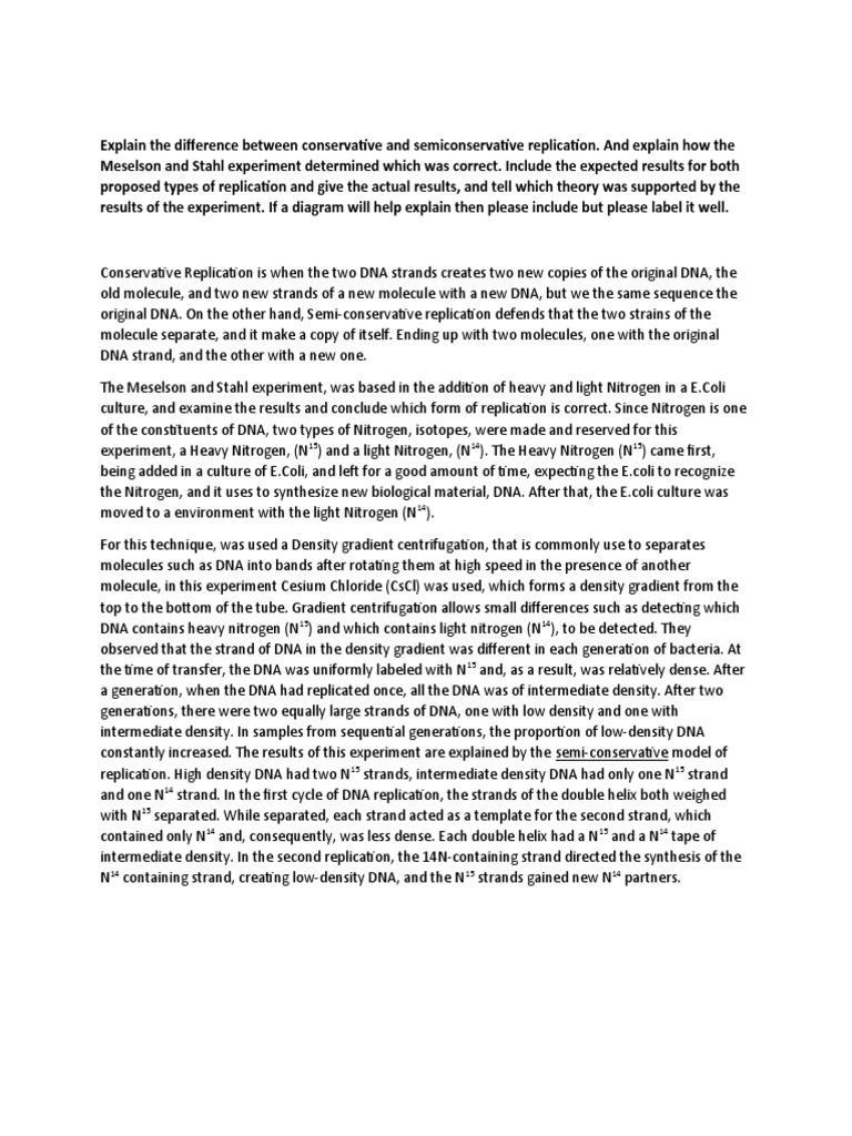 Meselson and Stahl Experiment Determined | PDF | Genetics | Nucleotides