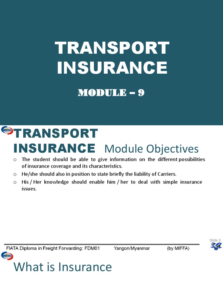 Module 9 Transport Insurance | Download Free PDF | Insurance ...