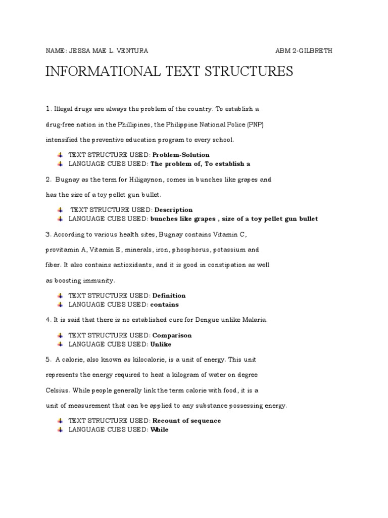 Informational Text Structures Explained | PDF