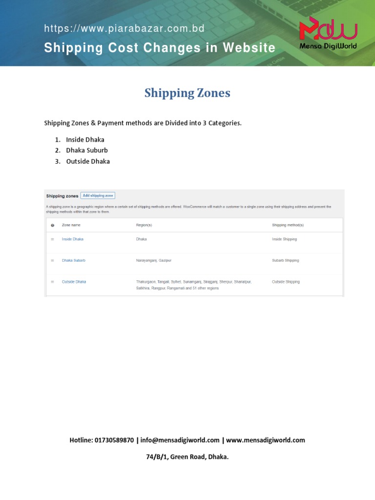 Shipping Cost Update | PDF