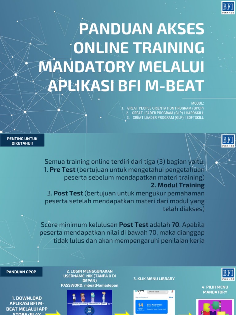 Panduan Training Online BFI M-BEAT | PDF