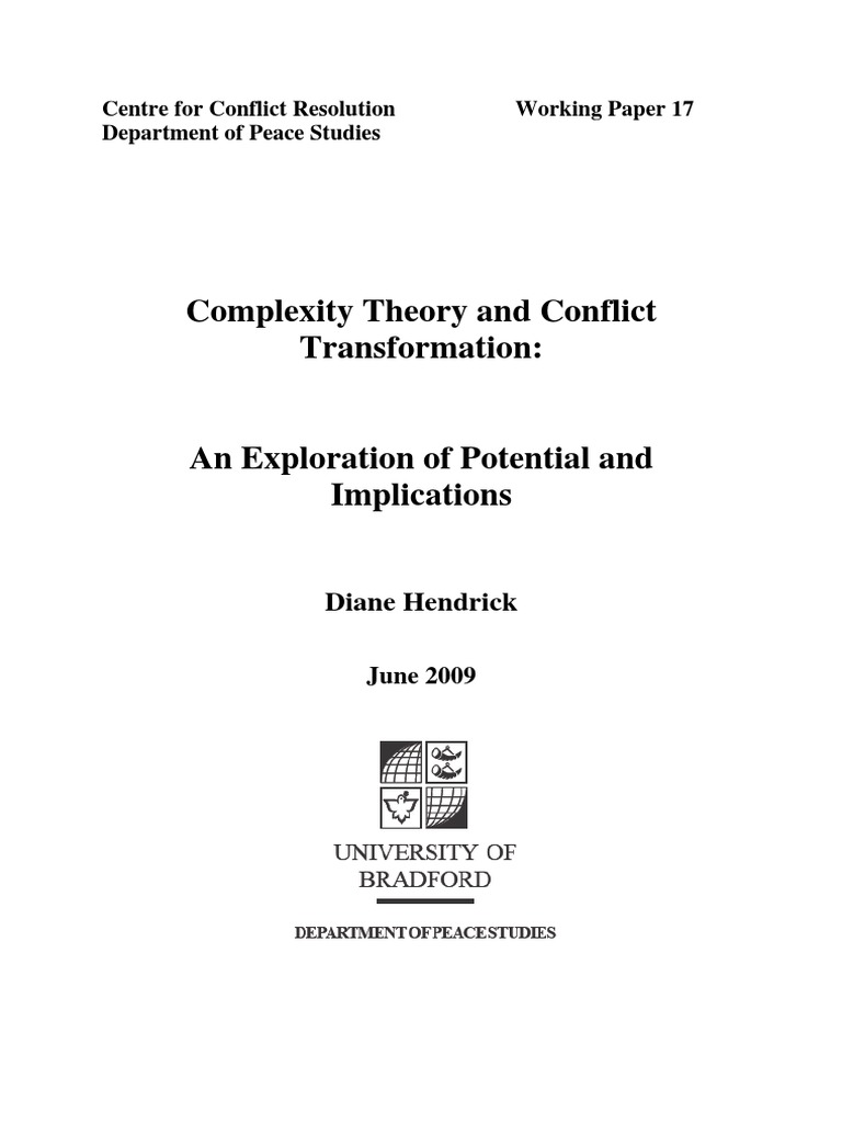 Complexity Theory Transformation Hendrick | PDF | System | Psychology