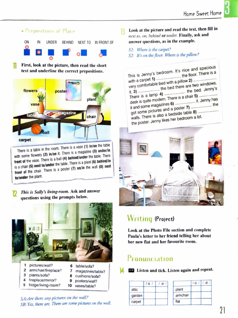 Writing (Project) : .Prepositions of Place R | PDF | Decorative Arts ...