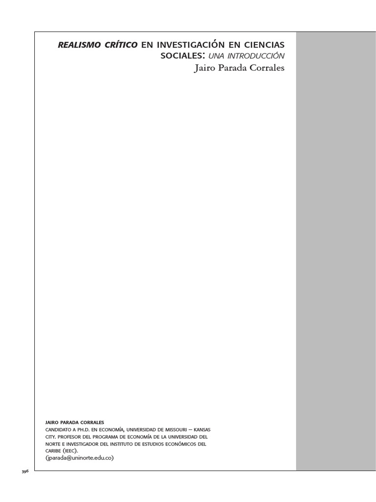 Realismo Crítico de Roy Bhaskar | PDF | Paradigma | Conocimiento
