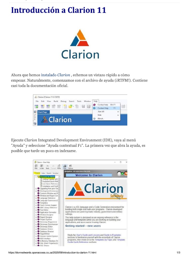 Introducciona Clarion 11 | PDF