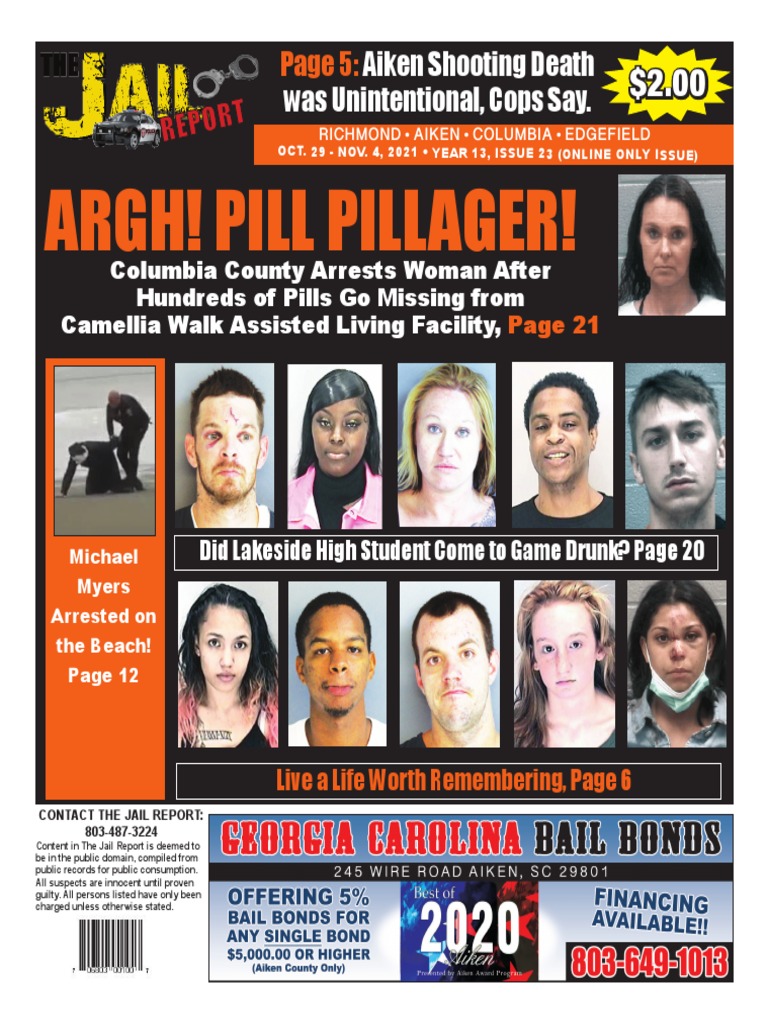 Edgefield Jail Report: Oct 29 - Nov 4, 2021 | PDF | Driving Under The ...