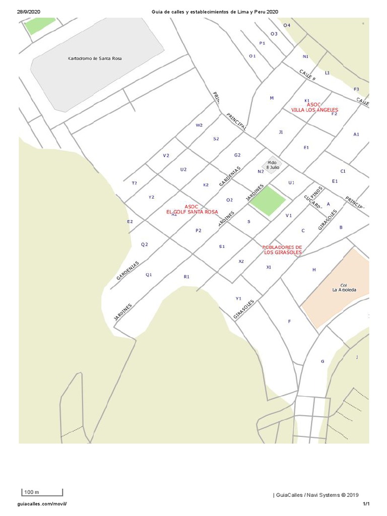 Guia de Calles y Establecimientos de Lima y Peru 2020 | PDF