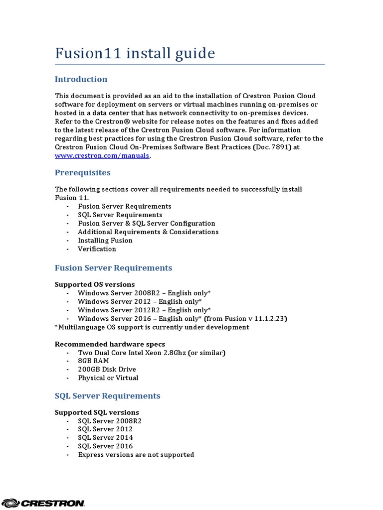 Fusion 11 Install Guide Pdf Internet Information Services