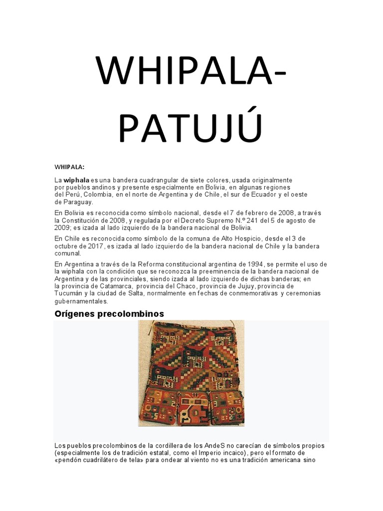 Whipala Patujú | PDF | Los símbolos | Bandera