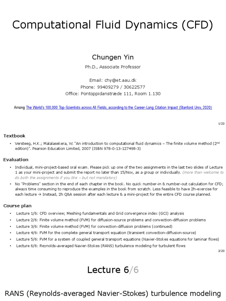 CFD Theory RANS | PDF | Boundary Layer | Computational Fluid Dynamics