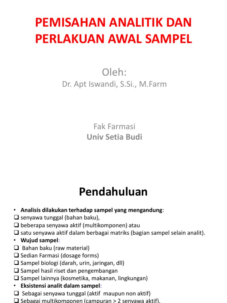 Teknik Pemisahan Analitik | PDF