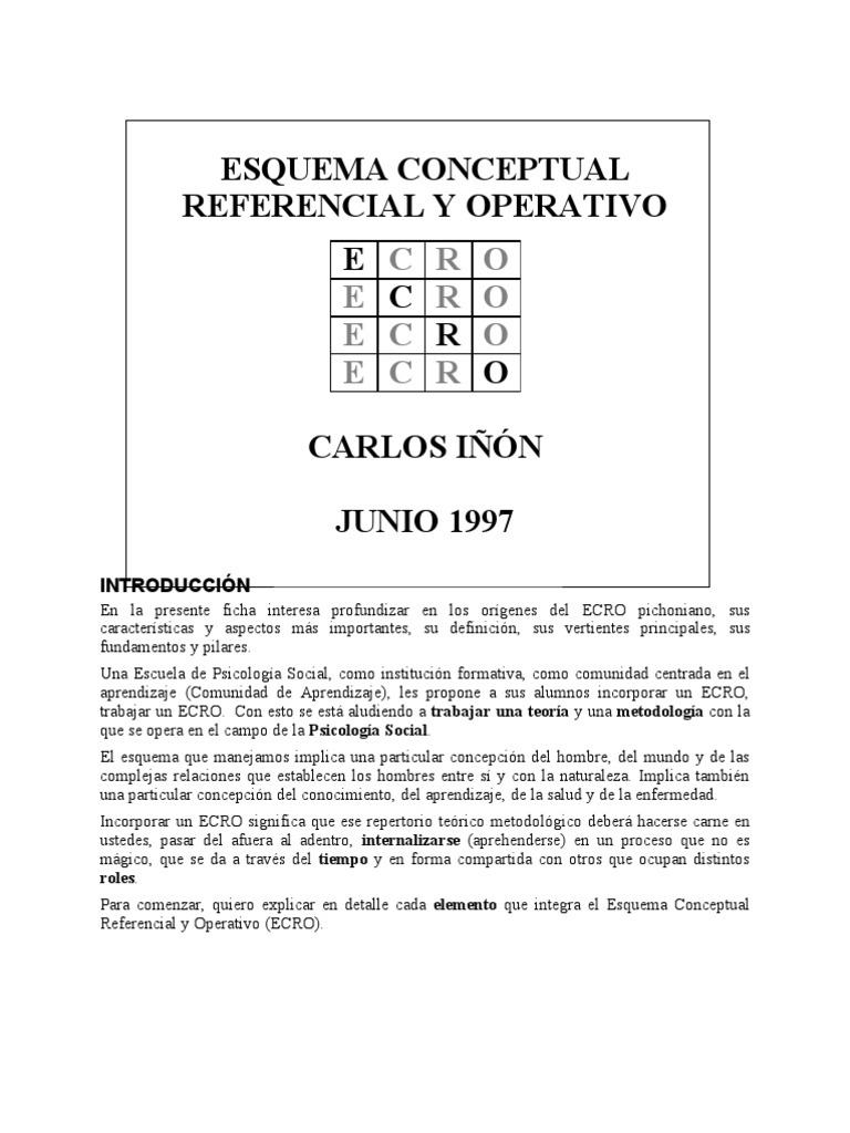 ECRO | PDF | Aprendizaje | Teoría