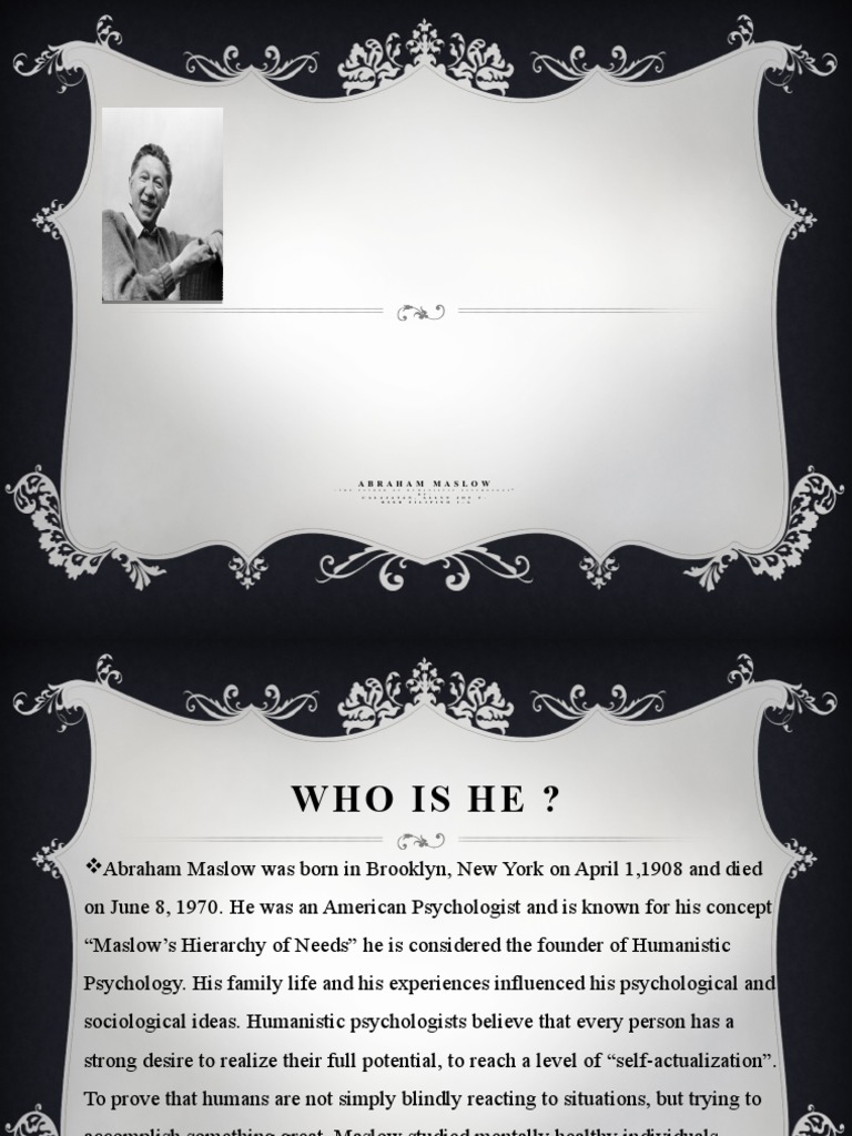 Abraham Maslow: " Calajatan, Allyn Joy C. Bsed Filipino 1-A | PDF ...