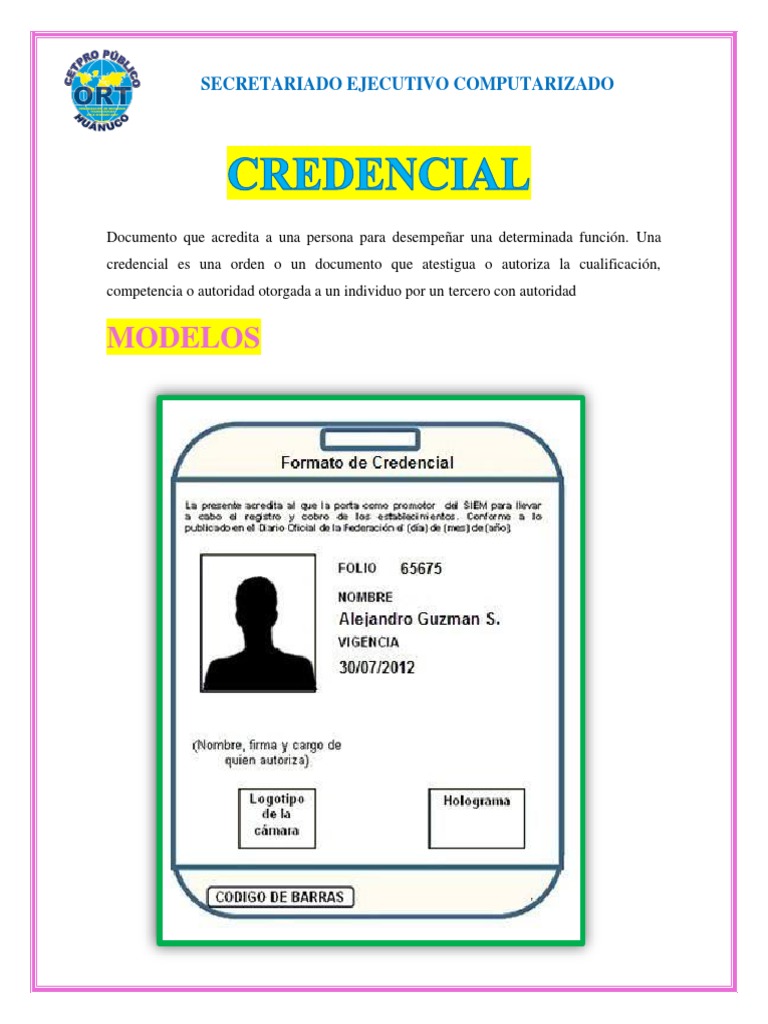 Modelos de Credencial | PDF