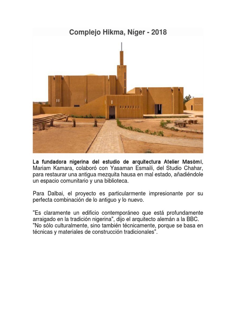 Complejo Hikma, Níger - 2018 | PDF