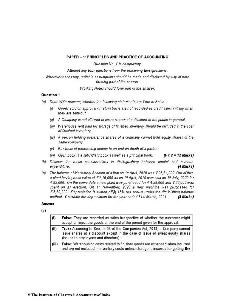 Accounting Round 1 Ans Key | PDF | Expense | Debits And Credits