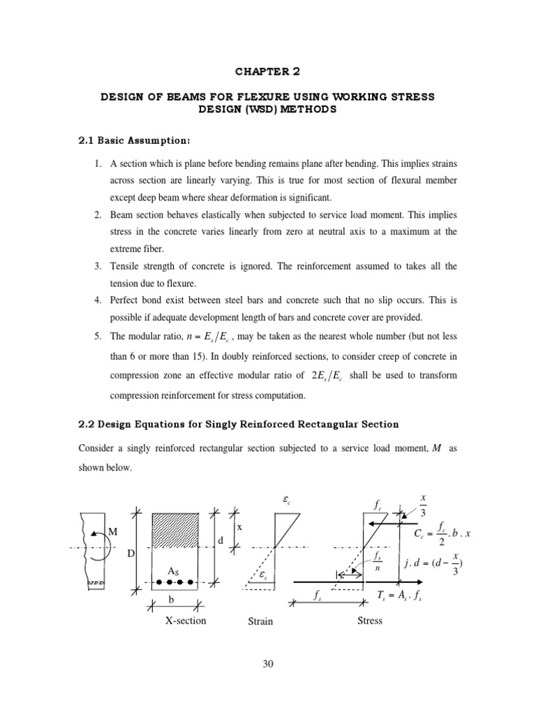 Chapter 2. Design of Beams Using WSD | PDF | Bending | Beam (Structure)