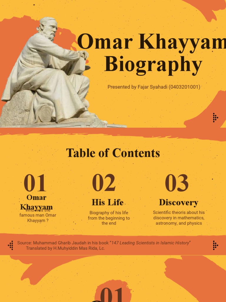 Omar Khayyam Biography: Presented by Fajar Syahadi (0403201001) | PDF ...
