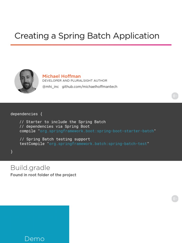 Creating A Spring Batch Application: Michael Hoffman | PDF | Java ...