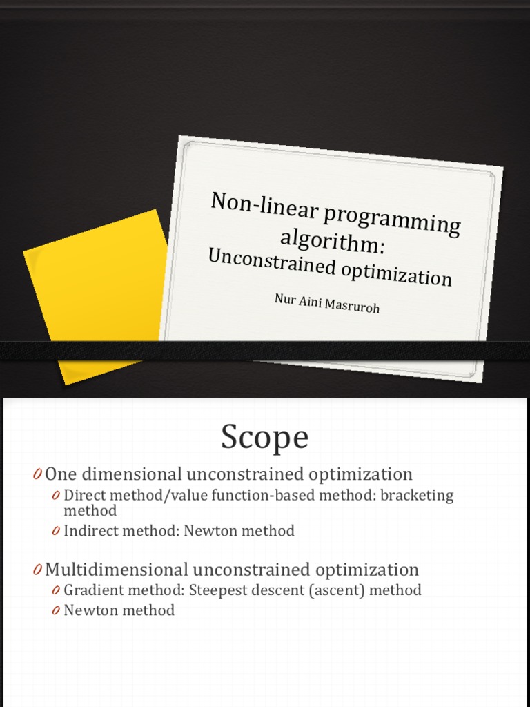 Unconstrained NLP Algorithm Ipad | PDF | Mathematical Optimization | Mathematical Relations