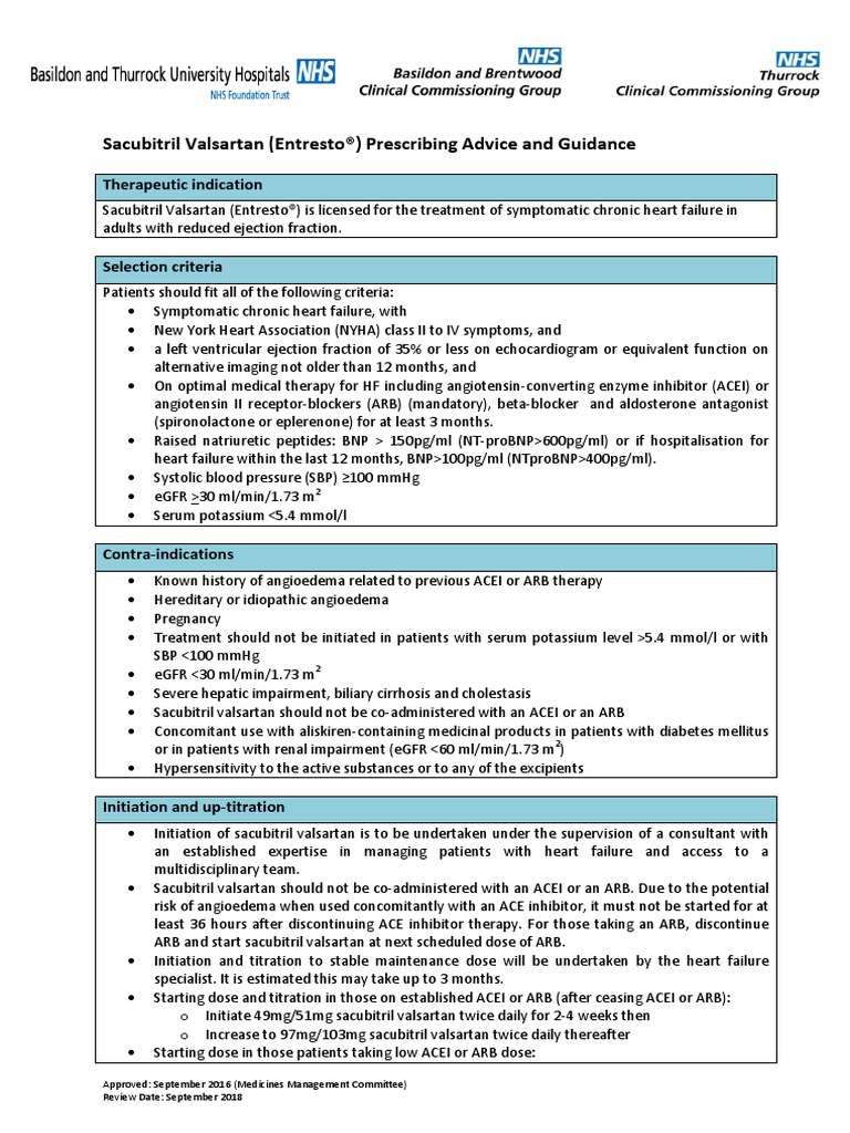 Entresto Prescribing Information | PDF | Heart Failure | Clinical Medicine