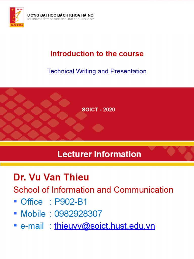 W1 - Slide 0 - Introduction To The Course | PDF | Educational ...