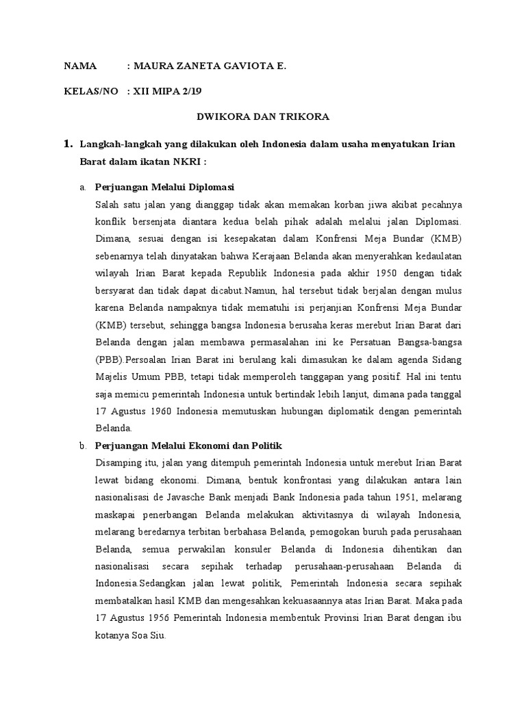 Trikora Dan Dwikora | PDF