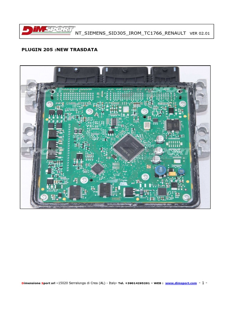NT Siemens Sid305 Irom Tc1766 Renault 1033 | PDF