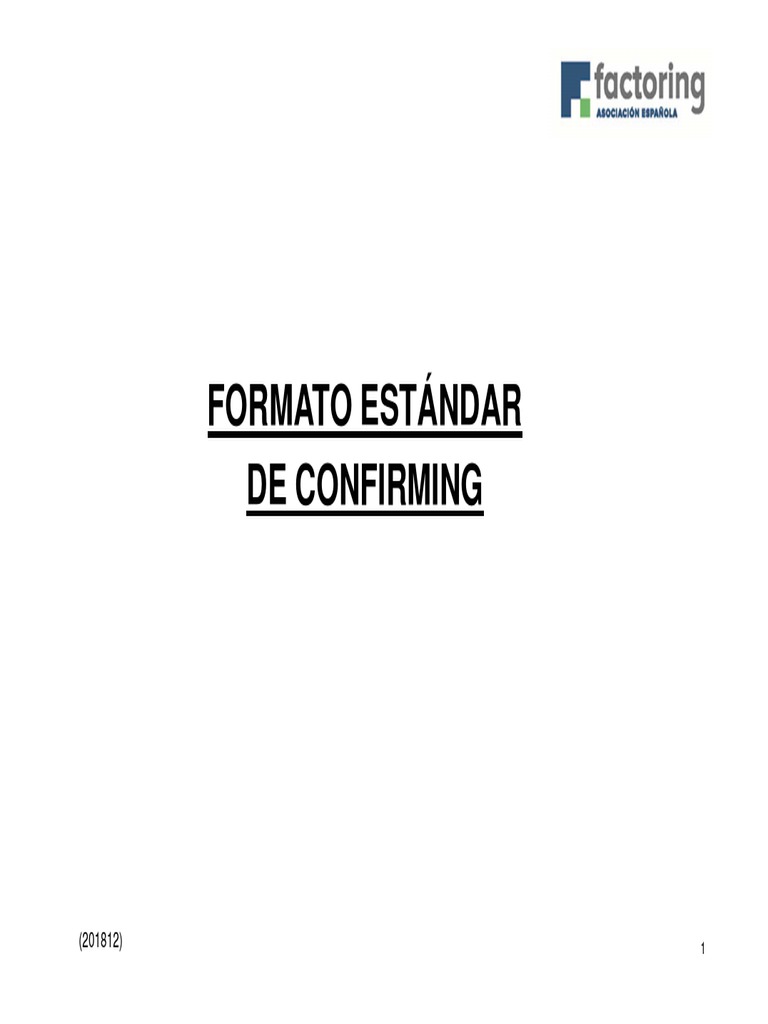 Confirming Formato Estandar 51ed8 | PDF | Ascii | Informática