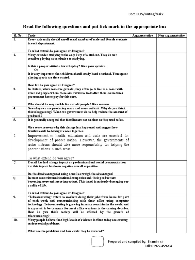 Read The Following ions And Put Tick Mark In The Appropriate Box