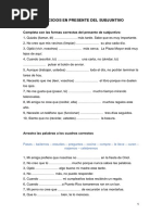 Ejercicios del verbo "doler" en español | PDF