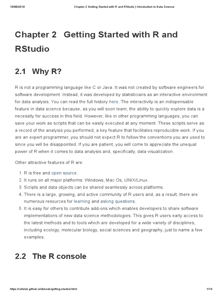 Chapter 2 Getting Started With R and RStudio - Introduction To Data ...