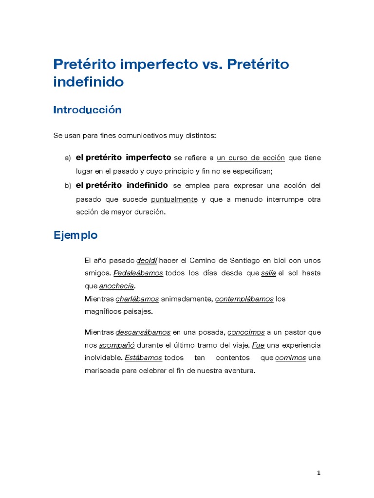 Uso del Pretérito en Español | PDF | Verbo | Gramática