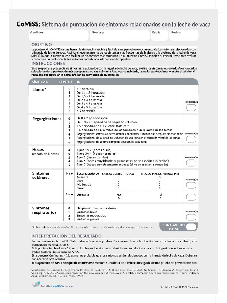 Cuestionario CoMiSS | PDF