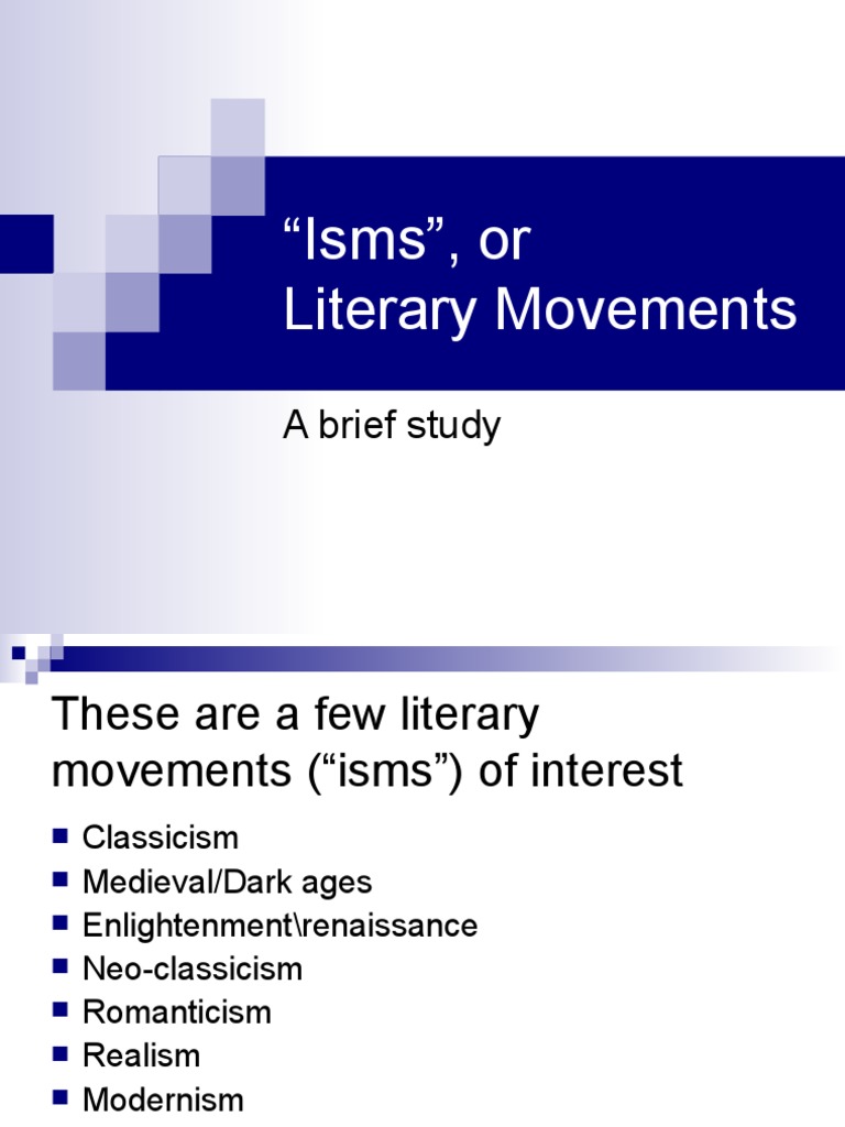 "Isms", or Literary Movements: A Brief Study | PDF
