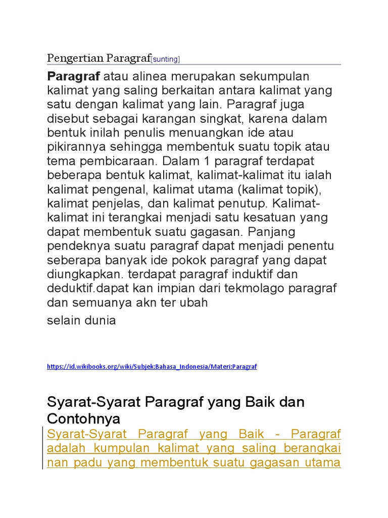 Pengertian Paragraf | PDF