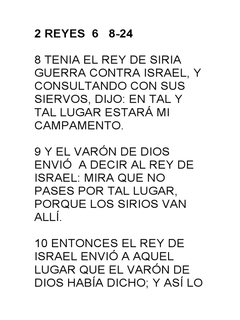 2 Reyes 6 8 | PDF